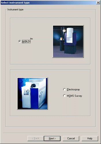 Mascot database search: Waters Masslynx